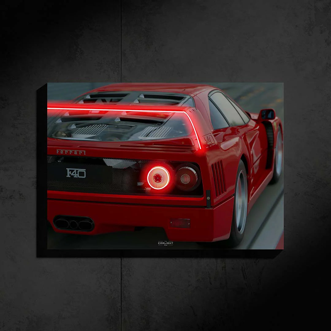 Ferrari F40 NEON Poster – Neon Art Store